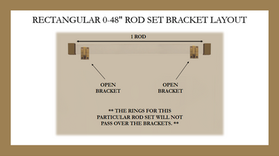 Acrylic Lucite Rectangular Curtain Rod Set- Gold - Includes Drapery Cu ...