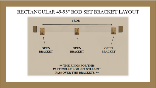 Acrylic Lucite Rectangular Curtain Rod Set- Gold - Includes Drapery Cu ...