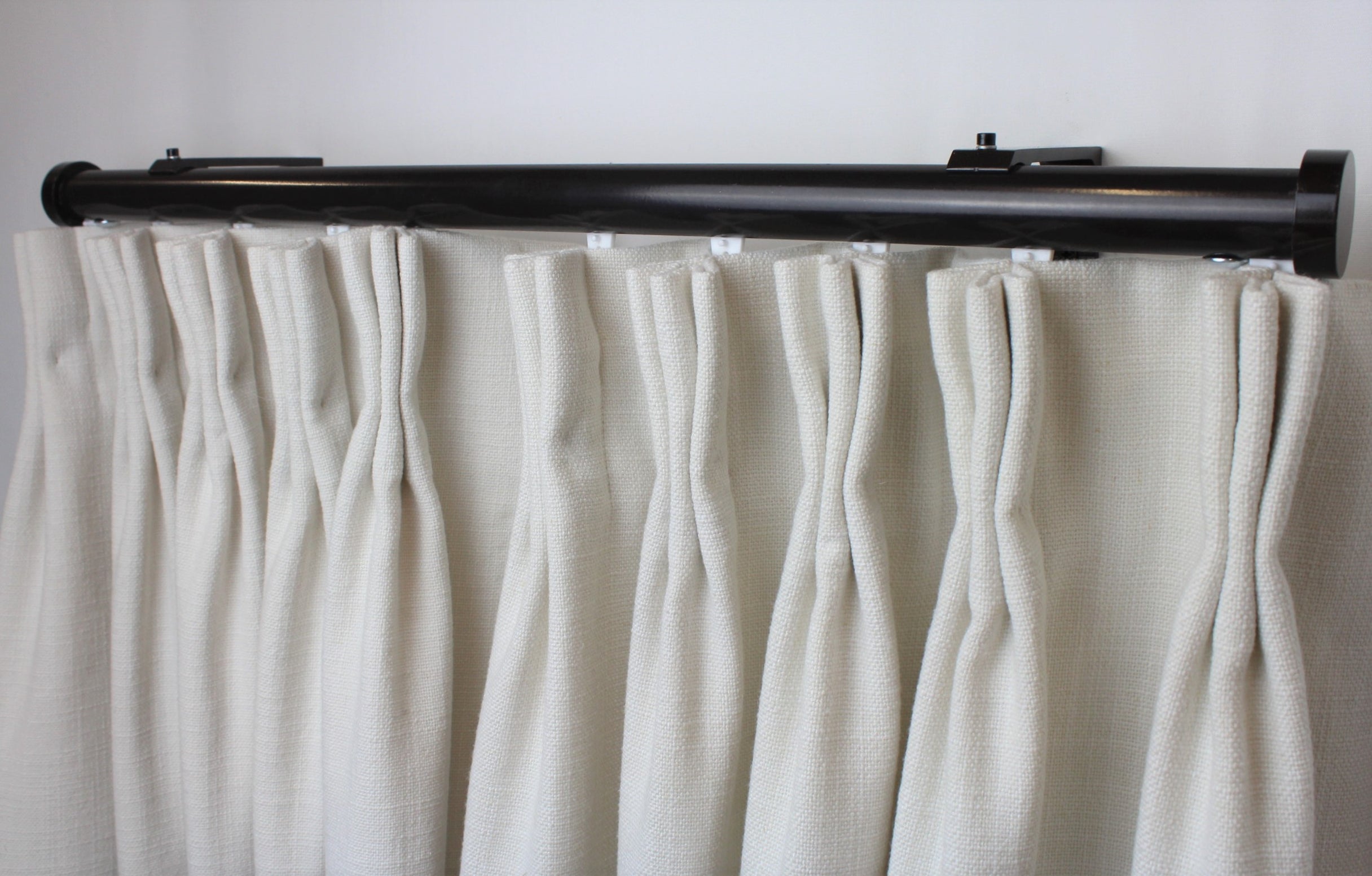 1 Inch Traversing Channel Track Round Drapery Rod Set- Includes Curtai ...